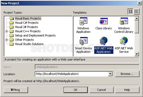 ASP NET Visual Studio Net 2003 NET Framework 1 1 ShotDev