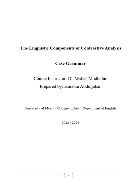 Case Grammar 0001 Pdf Verb Noun