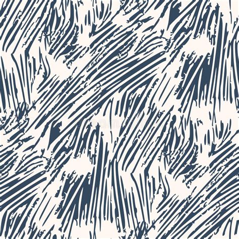 Monochrome Seamless Pattern With A Simple Abstract Drawing Vector Stock Vector Illustration