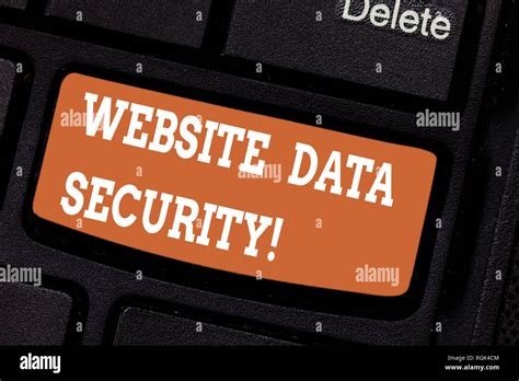 Word Writing Text Website Data Security Business Concept For Protecting Digital Data From