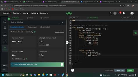 Keeplearning Codingjourney Geeksforgeeks 160daysofcode Stayconsistent Hari Prasad
