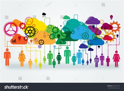 Network Vector Design Concept Abstract People Stock Vector Royalty Free 327331079