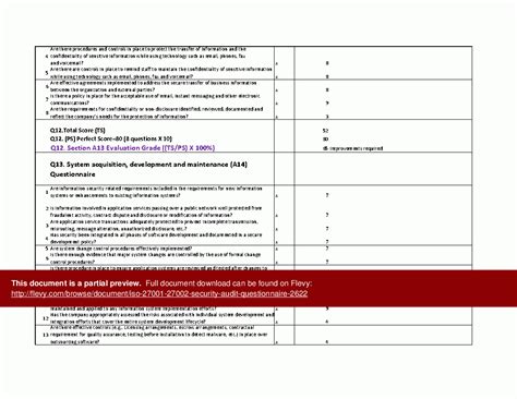 Iso 27002 2013 Controls Spreadsheet Regarding Iso 27001 27002 Security Audit Questionnaire Excel