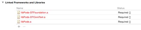 Ios Cocoapod Library Issue Dtcoretext Stack Overflow