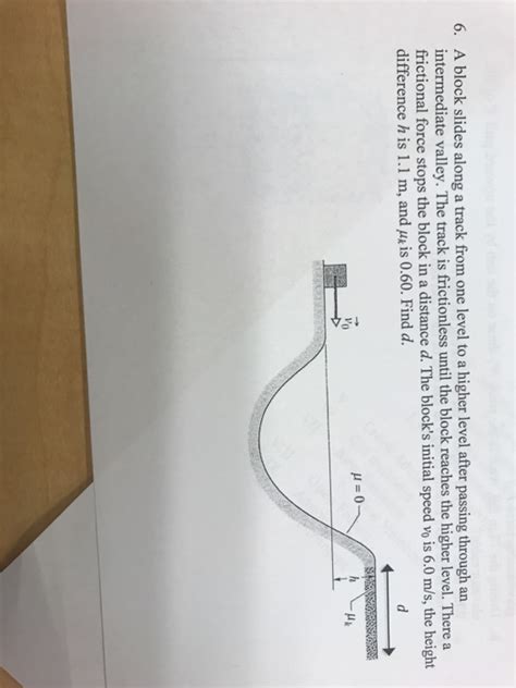 solved 6 a block slides along a track from one level to a