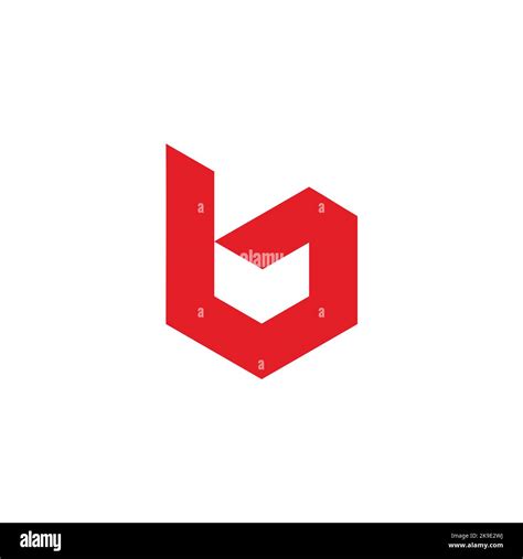 Letter Bv Simple Geometric Logo Vector Stock Vector Image Art Alamy