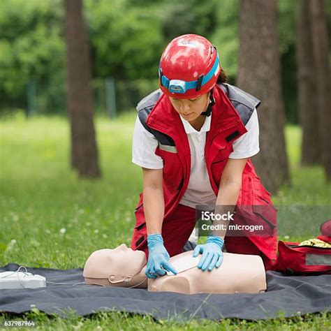 Pelatihan Cpr Dengan Defibrillator Foto Stok Unduh Gambar Sekarang