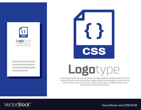 Blue Css File Document Download Css Button Icon Vector Image