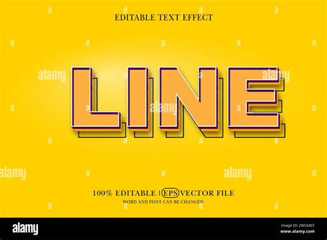 Line Title Background Editable Text Effect 3d Text Template Stock
