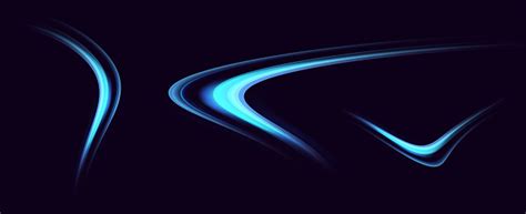 파랗게 빛나는 반짝이는 선 벡터 블루 라이트 효과 네온 속도 모션 곡선 스피드 라인 벡터 0명에 대한 스톡 벡터 아트 및 기타 이미지 Istock