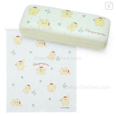 Japan Sanrio Original Glasses Case Pompompurin Kawaii Limited