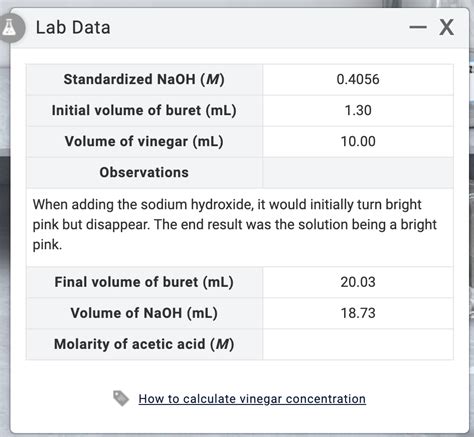 solved calculate the molarity with the given data