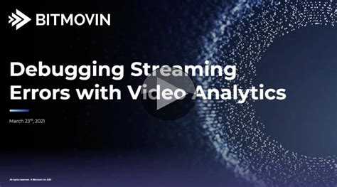 Video Debugging Streaming Errors With Video Analytics The Broadcast Knowledge