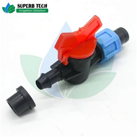 Irrigation Drip Tape Plastic Mini Control Valve With Rubber For Drip
