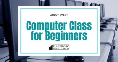 Computer Class For Beginners Plainsboro Public Library