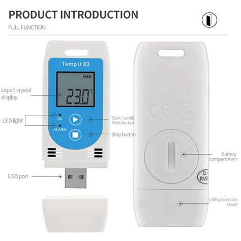 Other DIY Tools TempU USB Temp Humidity Data Logger Reusable RH TEMP Data Logger
