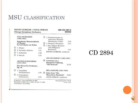 Ppt Music Recordings Classification Systems Powerpoint Presentation