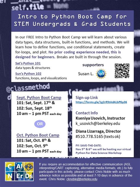 Intro To Python And Python For Data Science Coding Boot Camps Cal Nerds