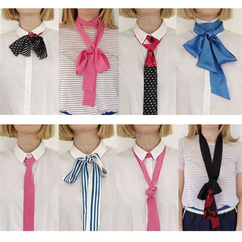 8 Ways To Tie Your Necktie For Women How To Wear Neck Tie Fashion