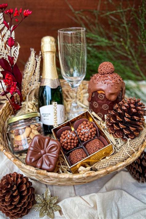 Kit De Cesta De Natal Com Chocolates E Nozes Presentes De Natal