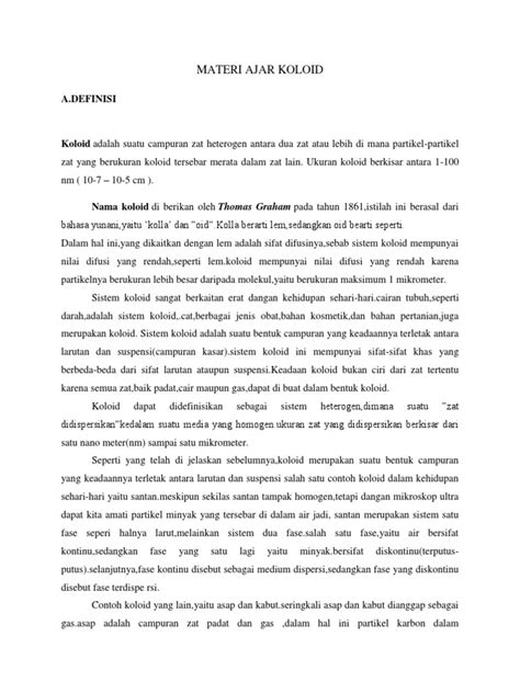 Materi Ajar Koloid Pdf
