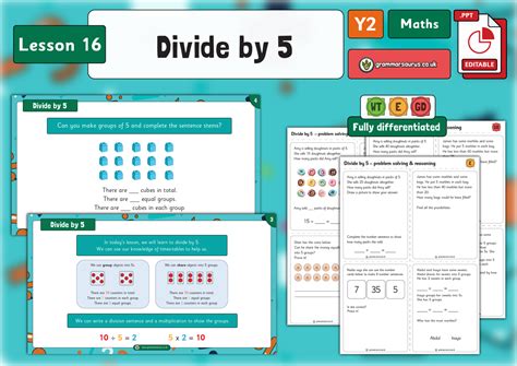 Year 2 Multiplication And Division Divide By 5 Lesson 16 Grammarsaurus