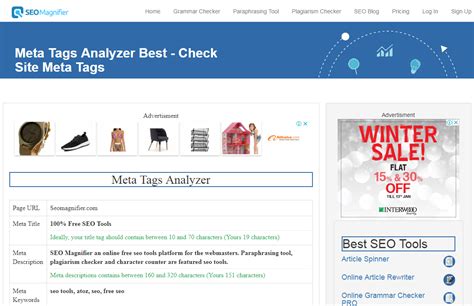 Meta Tags Analyzer Check Your Website Meta Tags Seo Magnifier