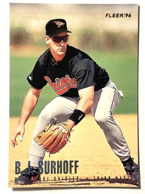 Carte De Baseball Fleer Bj Surhoff Baltimore Orioles Brewers 1996 16