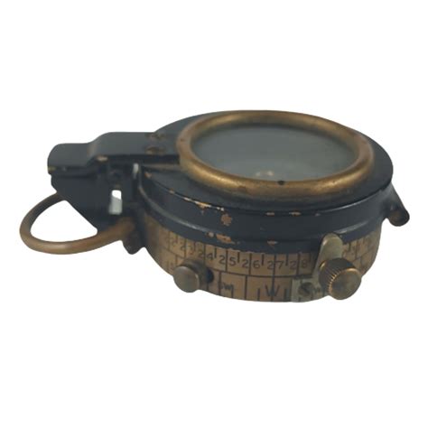 Ww1 British Officers Field Compass With Leather Carrier 1918 Canadian Soldier Militaria