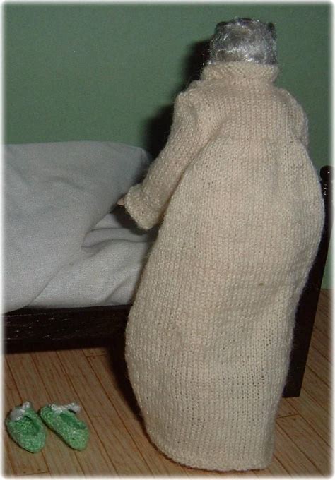 1 12th Scale Grandmas Bedtime Knitting Pattern By Frances Powell Knitting Patterns Knitting