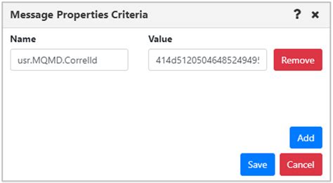 message criteria configuration options meshiq