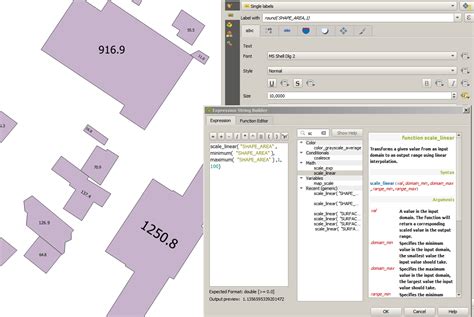 labeling qgis print layout labels size respective to polygon shape