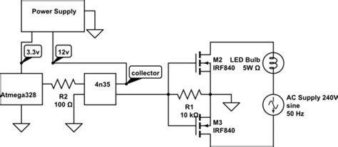 Arduino Led Bulb Flicker When Duty Cycle Is Below What Is Wrong With Circuit