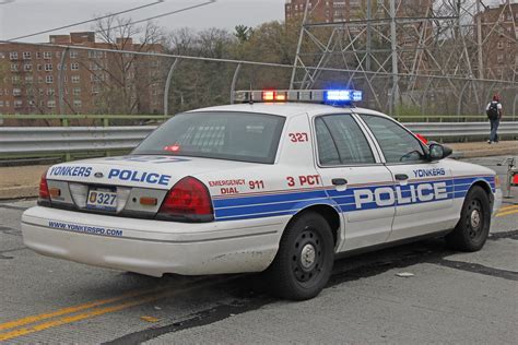 Yonkers Police Car Yonkers Police Pursuit Ends With Crash Man In