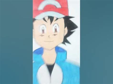 Pokemon Ash Portrait And Pokemons Drawingwith Color Pencil Please
