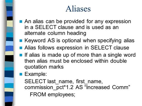 simple queries dbs301 week 1 objectives basic select statement computed columns aliases