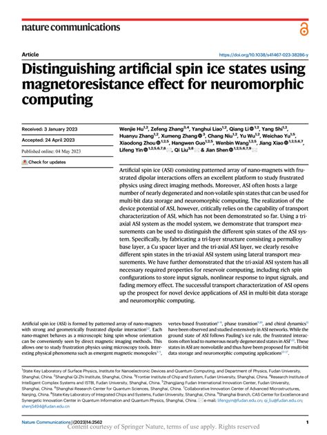 pdf distinguishing artificial spin ice states using magnetoresistance