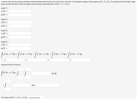 Solved Point Let C Be The Boundary Of The Region In The Chegg