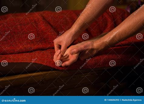 Masseur Doing Hand Massage For Female Client Stock Image Image Of