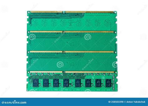 Computer Memory Card Close Up Memory Socket On Board Computer Server Stock Photo Image Of
