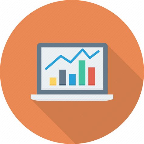 Analytics Computer Graph Laptop Icon Download On Iconfinder