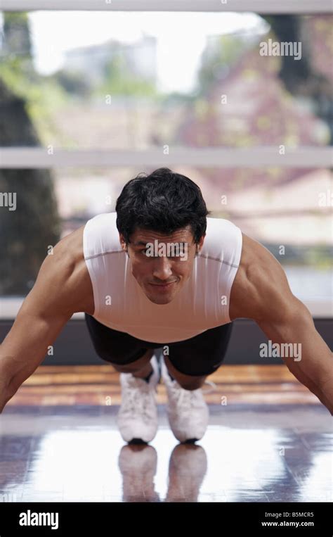 A Man Doing Push Ups Stock Photo Alamy