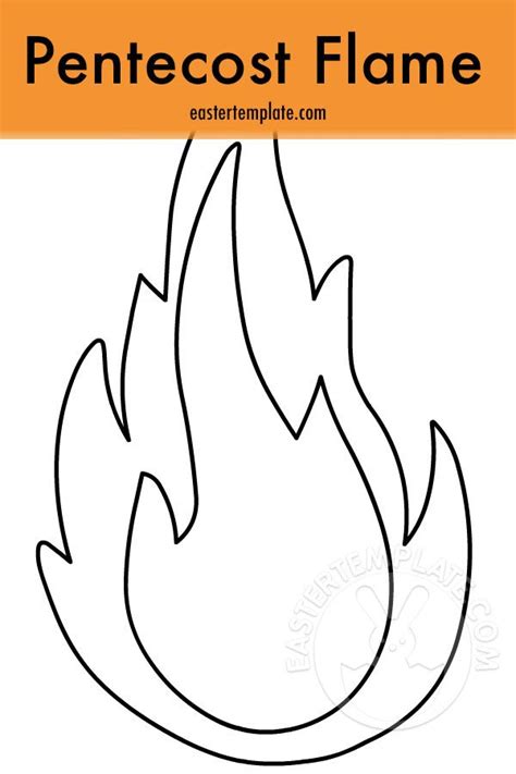 Holy Spirit Flame Template Flames Fire Crafts Holy Spirit Craft