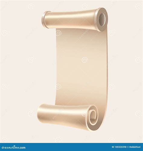 Old White Manuscript Ancient Empty Scroll Stock Vector Illustration Of Poster Frame 100320398