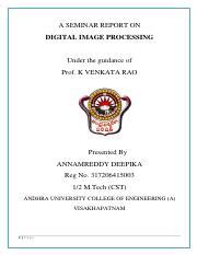 DIGITAL IMAGE PROCESSING Pdf A SEMINAR REPORT ON DIGITAL IMAGE PROCESSING Under The Guidance