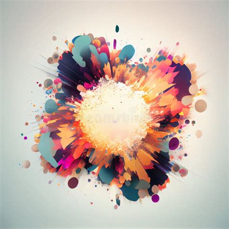 Circle Explosion With Soft Color Stock Illustration Illustration Of