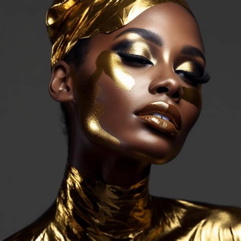 Premium Ai Image Black Fascinating Goddess Beauty