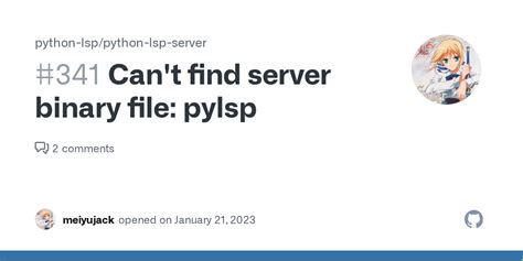 Cant Find Server Binary File Pylsp · Issue 341 · Python Lsppython
