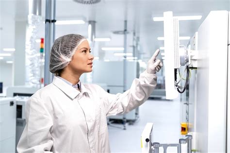 Premium Photo Female Technologist Worker Controlling Production Process In Electronic
