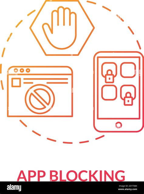 App Blocking Concept Icon Stock Vector Image And Art Alamy